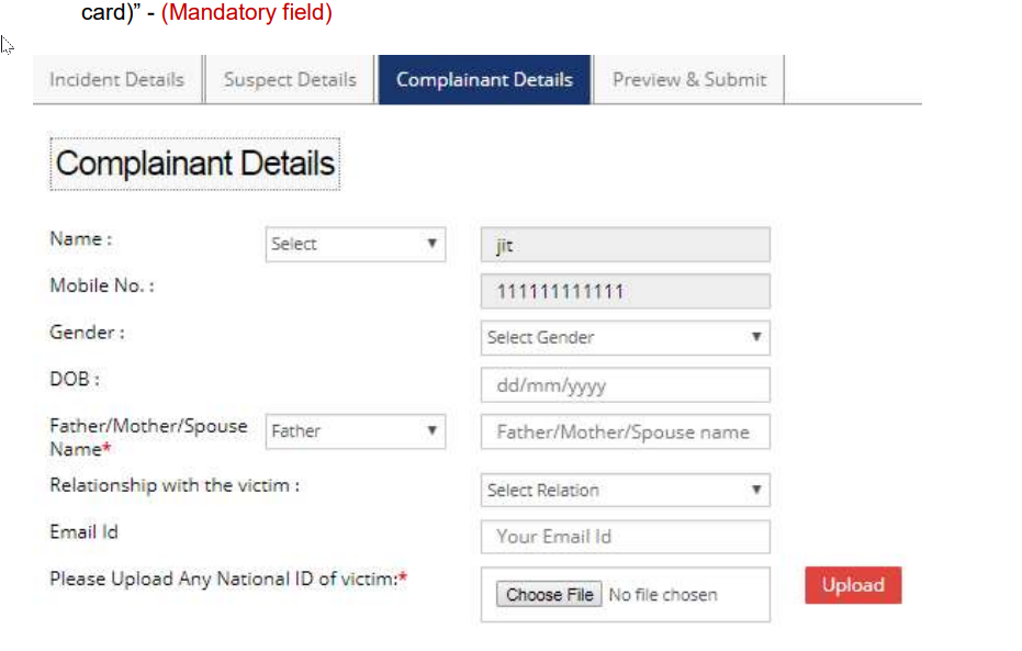 National Cyber Crime Reporting Portal - enyay.in