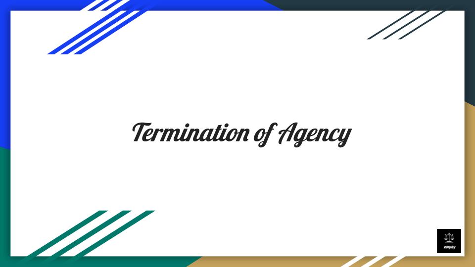 Termination of Agency - enyay.in